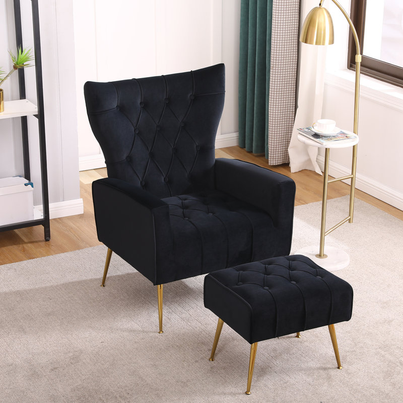 Mercer41 Quentel Upholstered Wingback Chair Reviews Wayfair